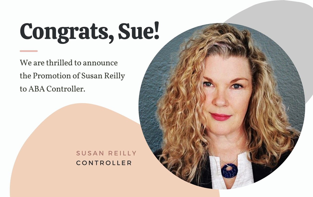 Promotion Announcement, Susan Reilly, Controller